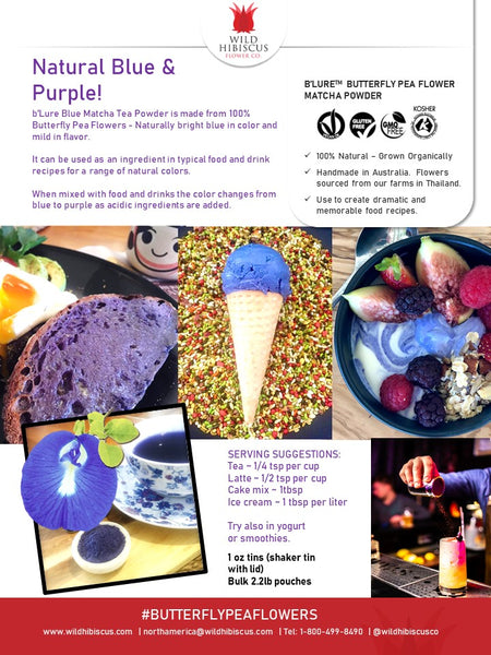 Blue Matcha Tea Powder – Wild Hibiscus Flower Company Pty Ltd ...